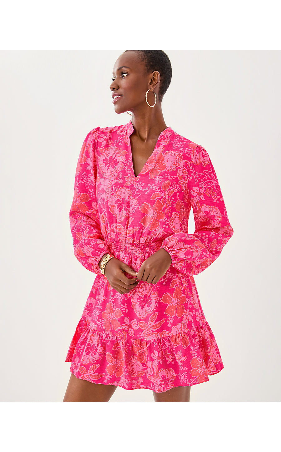 AXTON DRESS, SUN SHELL PINK BIG PARTY – Palm Place